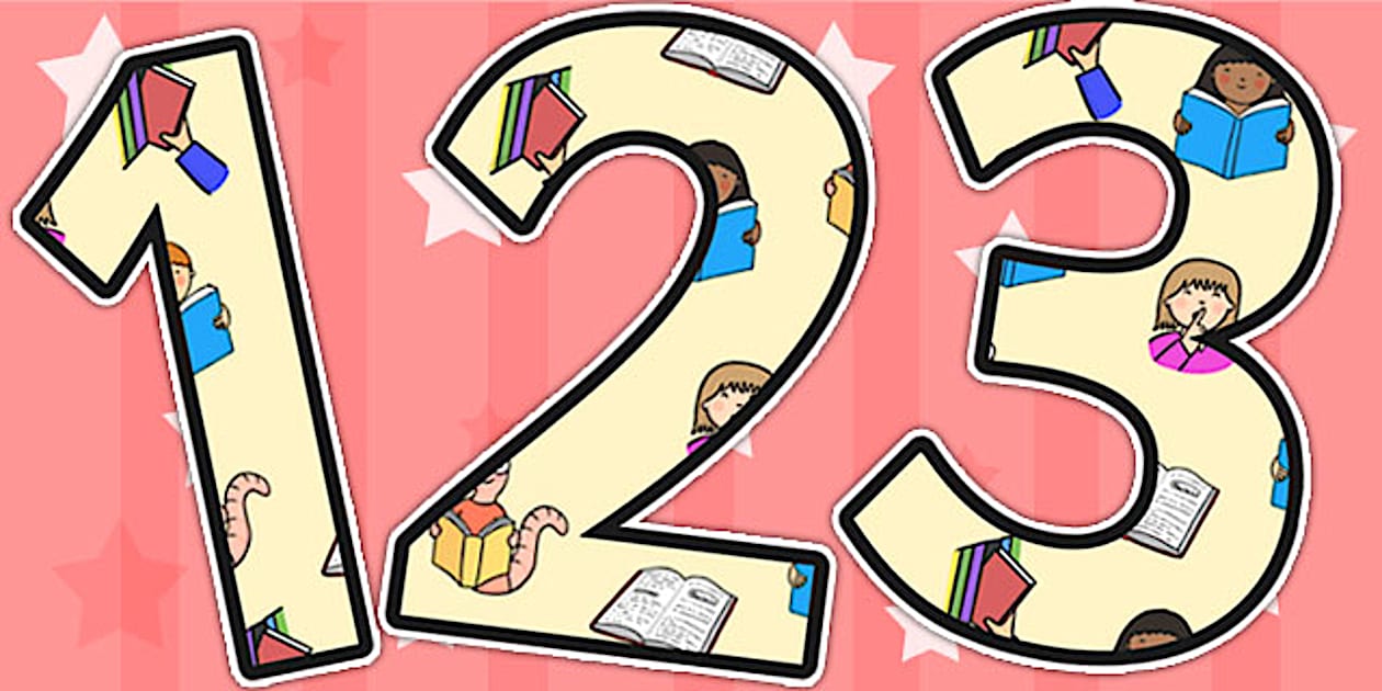 👉 Library Area Themed Display Numbers - Twinkl