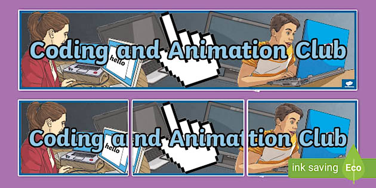 OSHC Coding and Animation Club Display Banner (teacher made)