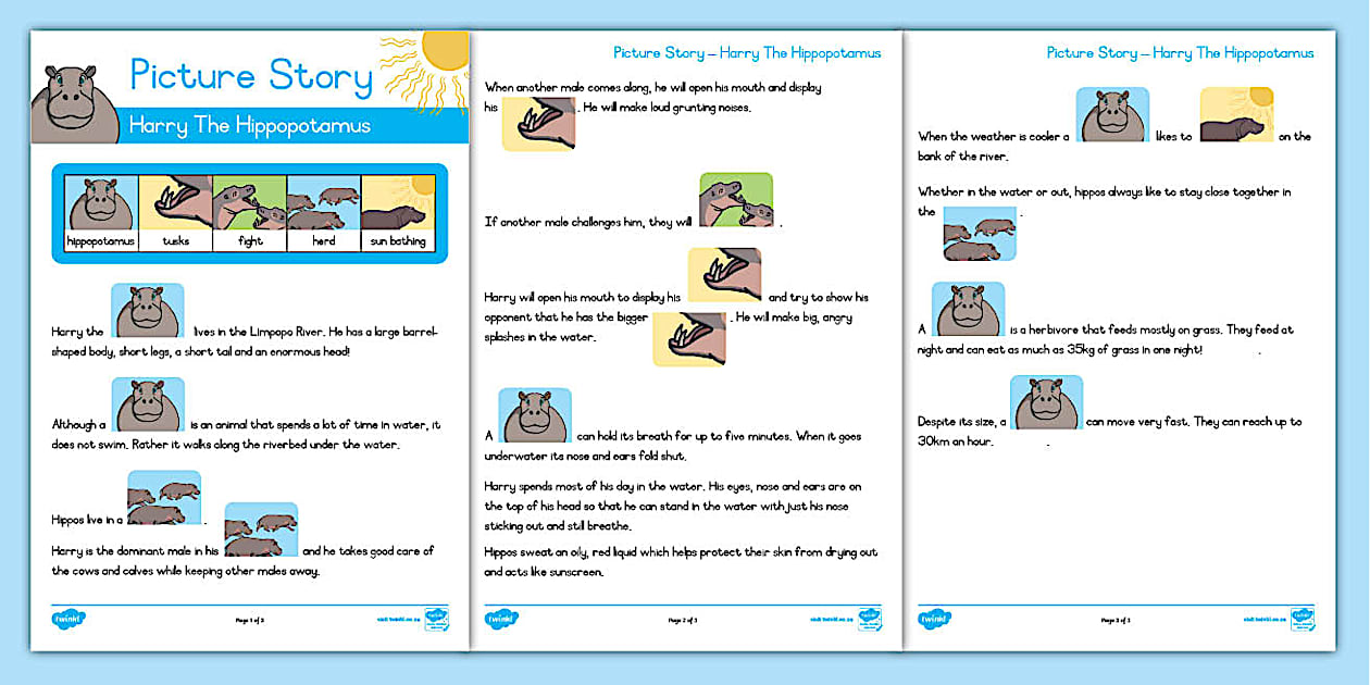 Harry The Hippopotamus Picture Story | Foundation Phase