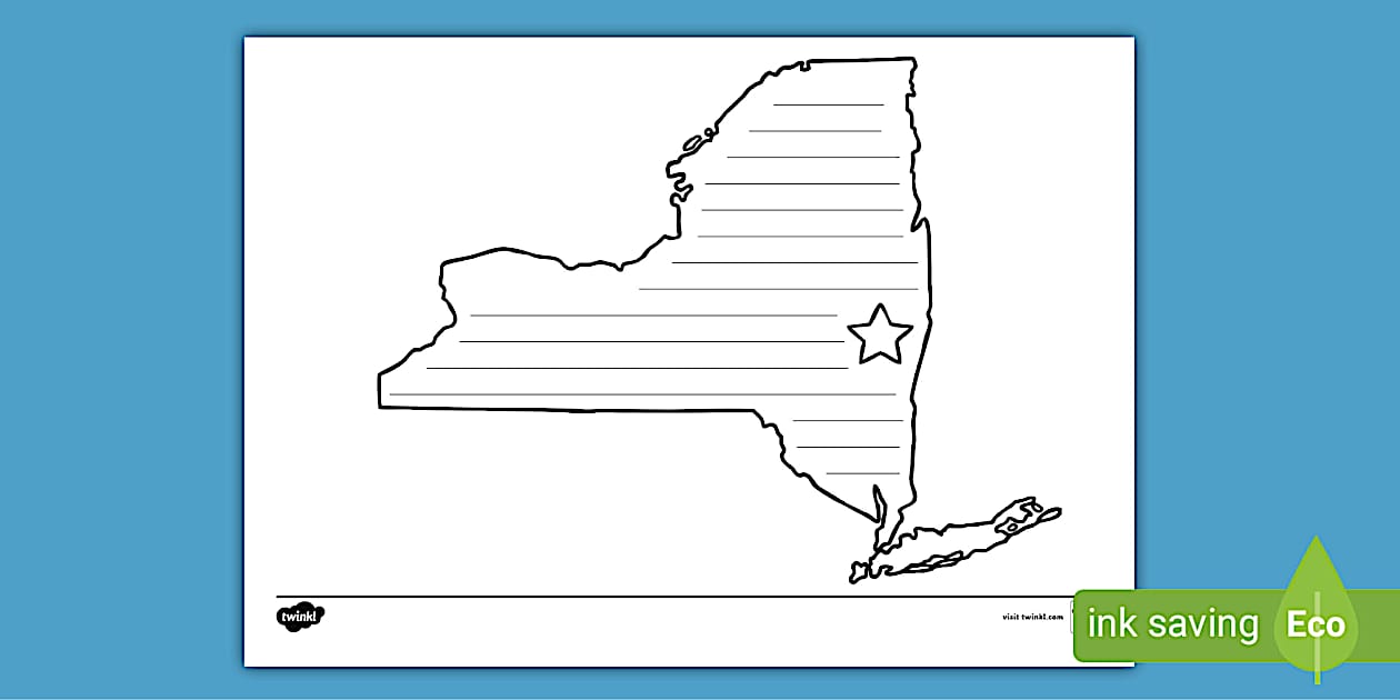 New York Writing Template (teacher made) - Twinkl