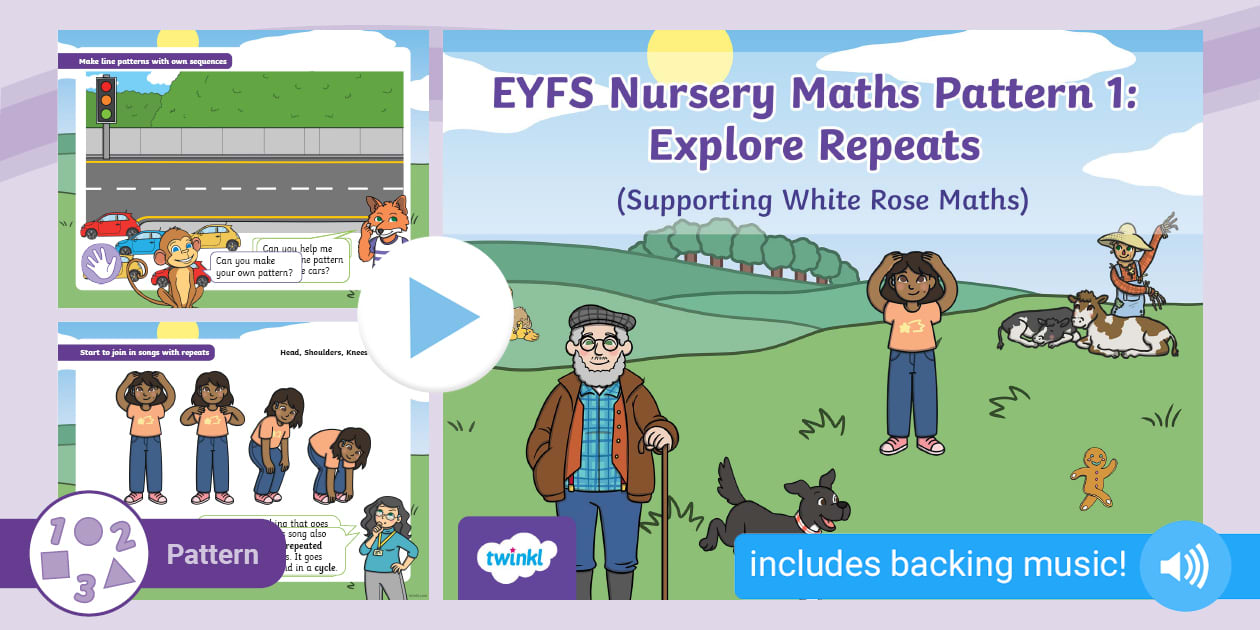 👉 Kindergarten Nursery Maths Pattern 1 PowerPoint | Twinkl