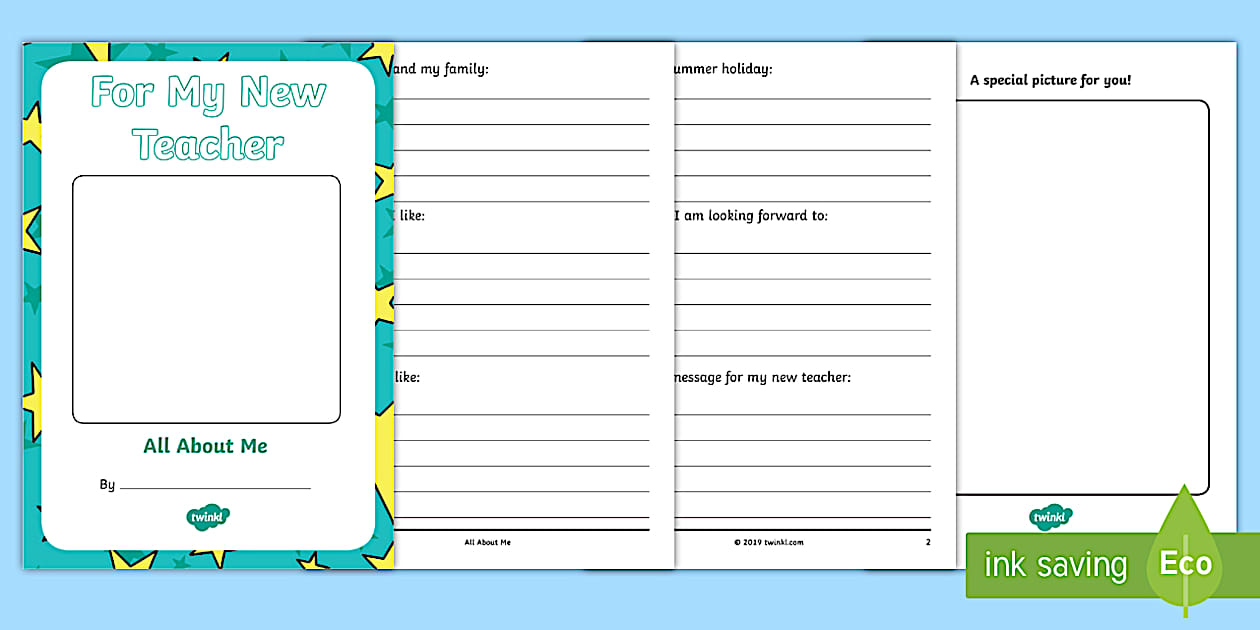 Transition Booklet Template for Teacher Aides | Twinkl