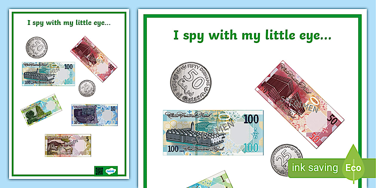 Qatar Money I Spy Activity (teacher made) - Twinkl