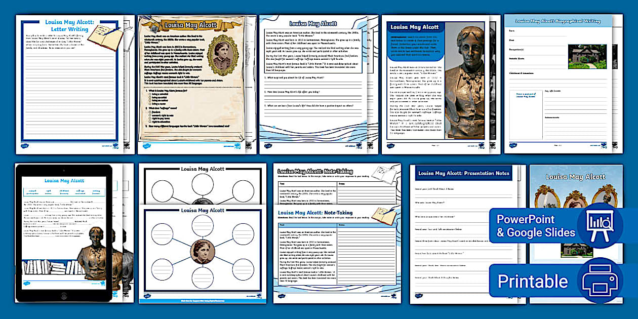 Louisa May Alcott Activities for 3rd Grade | Twinkl USA