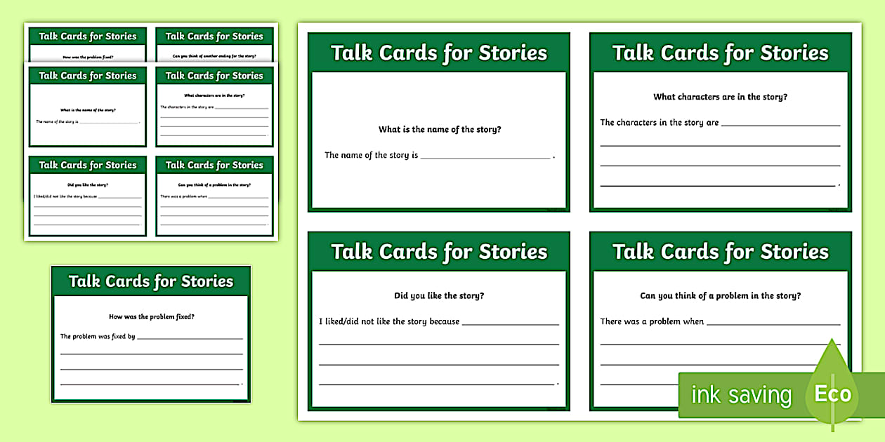 Talk Cards for Stories Flashcards (teacher made) - Twinkl