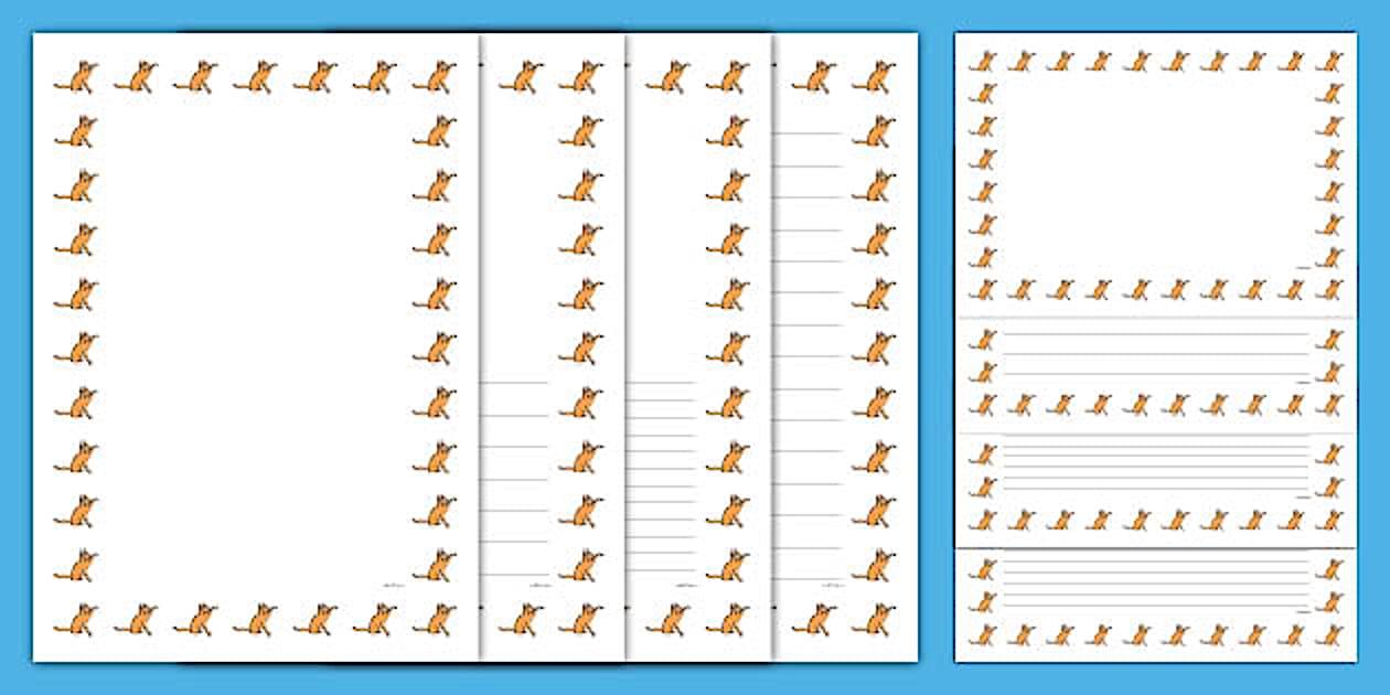 Editable Baby Cat Kitten Landscape Page Borders - Twinkl