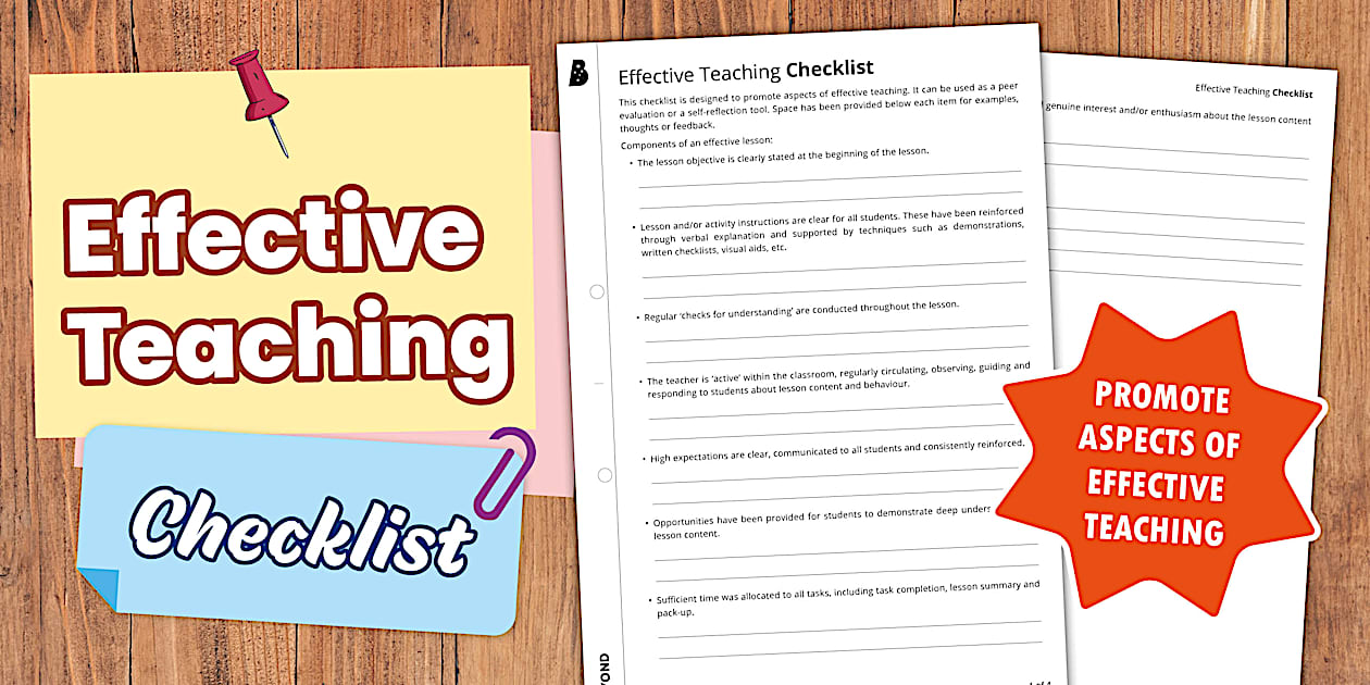 Effective Teaching Checklist