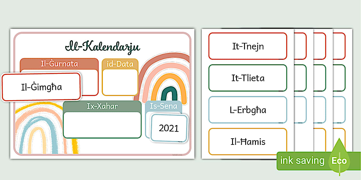 Il-Kalendarju l Tema: Qawsalla (teacher made) - Twinkl