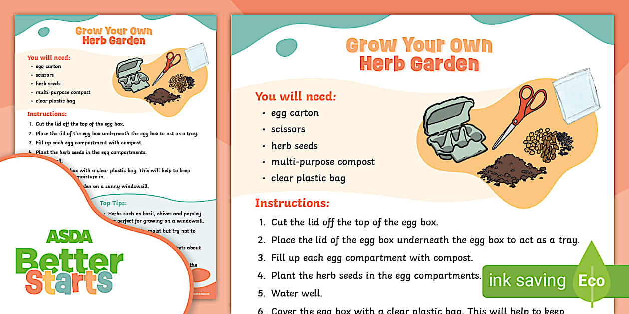 FREE! - ASDA Better Starts: Grow Your Own Herb Garden