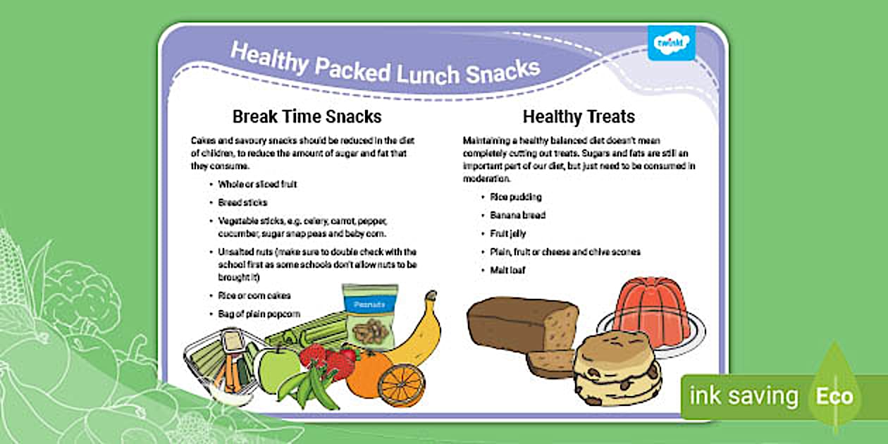 Healthy Packed Lunch Snacks | Twinkl Yum (teacher made)