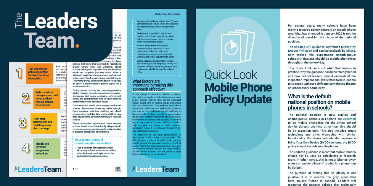 Mobile Phone Policy Update