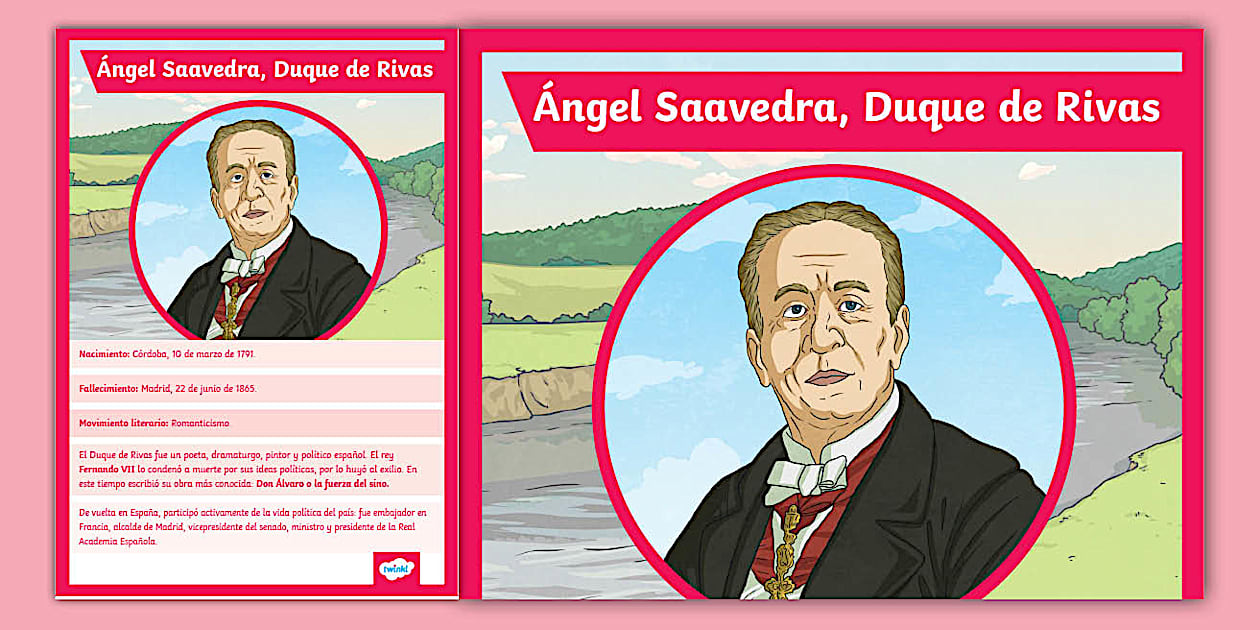Póster informativo: Ángel Saavedra, Duque de Rivas