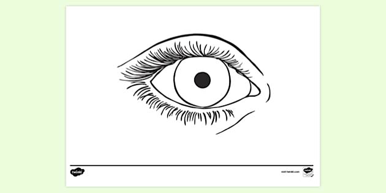 Iris Colouring Page | Eye Colouring (teacher made) - Twinkl