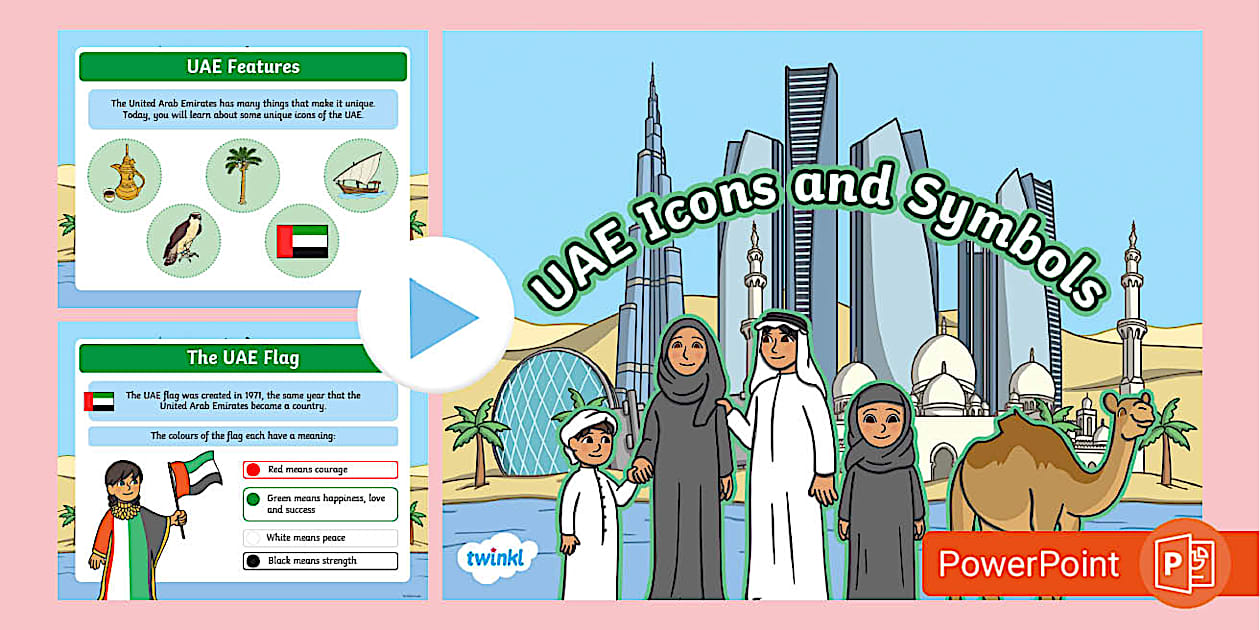 UAE Icons PowerPoint Arabic/English (teacher made) - Twinkl