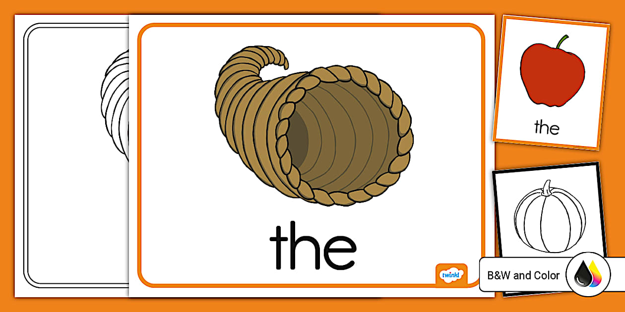 Cornucopia Sight Words Matching Worksheet (teacher made)