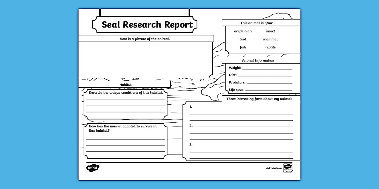 Seal Research Report for 3rd-5th Grade (teacher made)