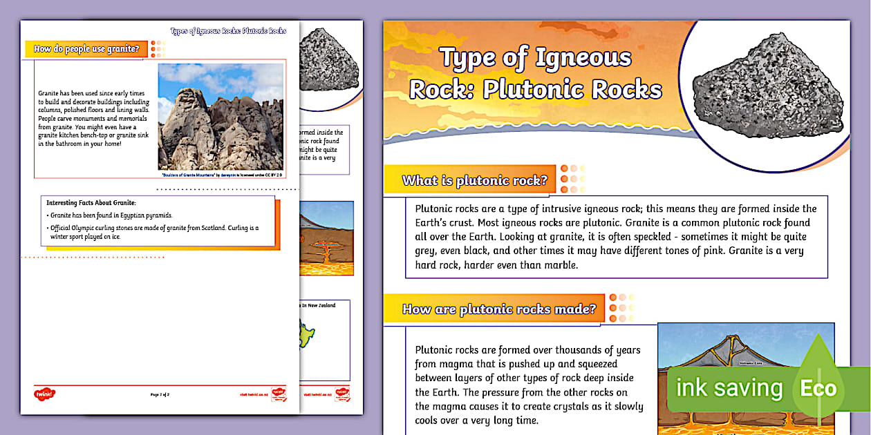 Igneous Rocks - Plutonic Rocks (teacher made) - Twinkl