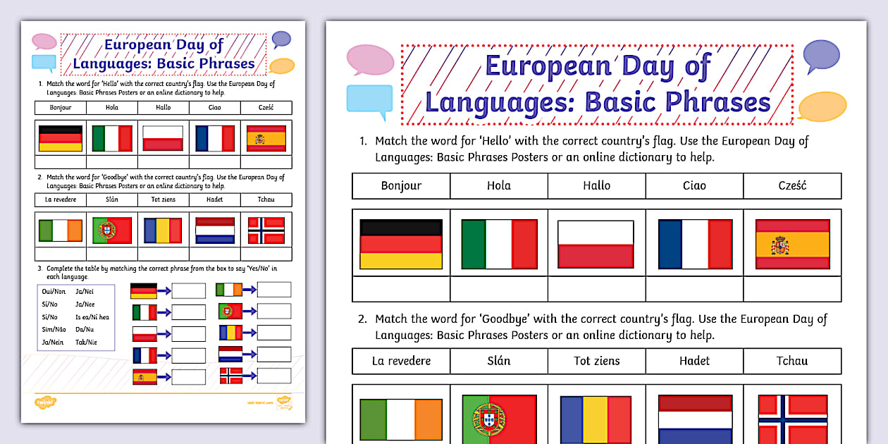 👉 Basic Phrases in European Languages | Twinkl KS2 | Languages