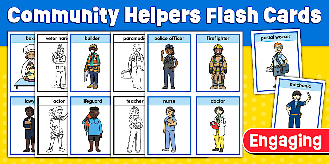 Community Helpers Flash Cards