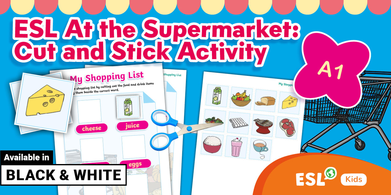 ESL My Shopping List Activity {Kids}