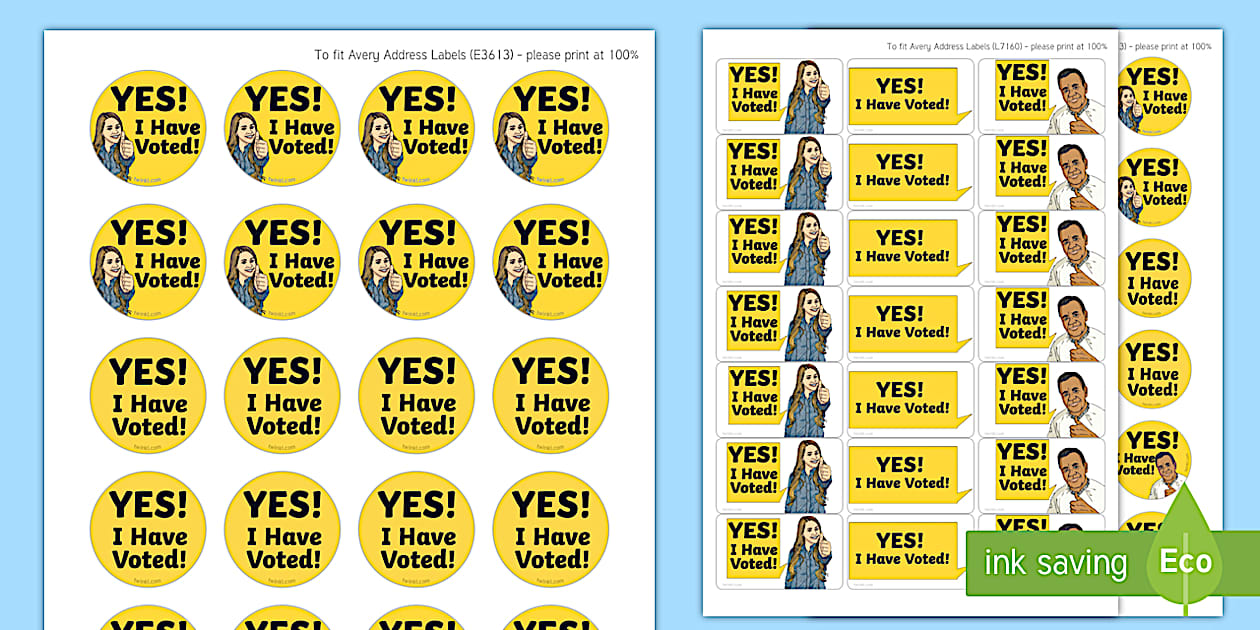 New Zealand I Have Voted! Sticker Templates - Twinkl