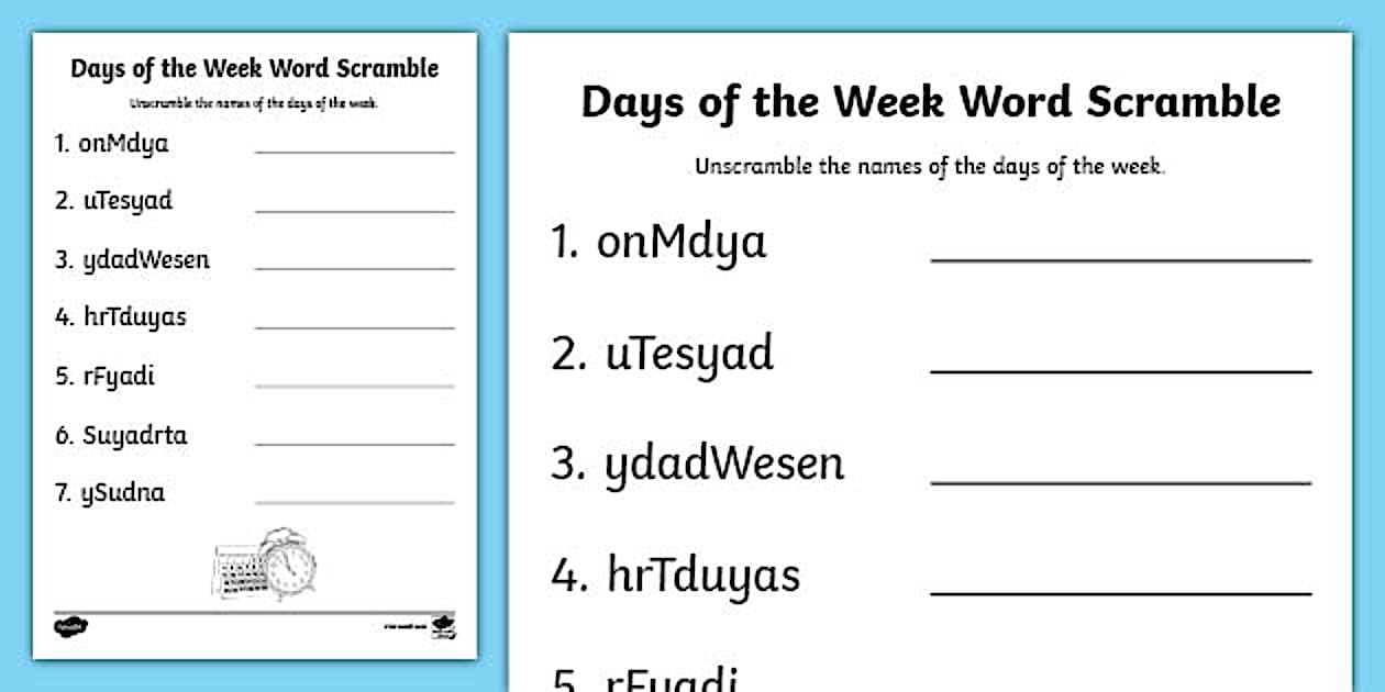 English Jumbled Words with Answers | Jumble Solver Puzzles