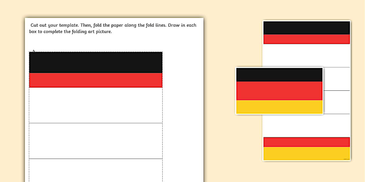 Germany Folding Art Template (teacher made) - Twinkl