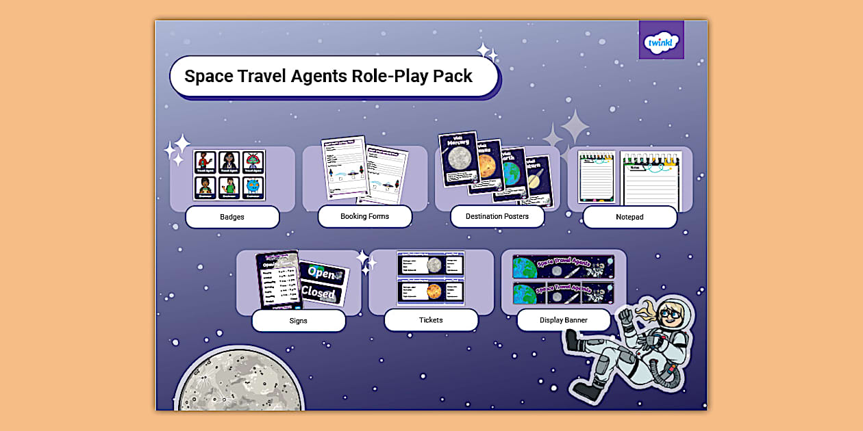 Space Travel Agents Role-Play Pack - Twinkl - KS1 - Twinkl