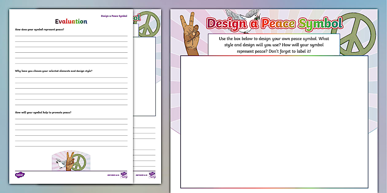 Design a Peace Symbol Worksheet (teacher made) - Twinkl