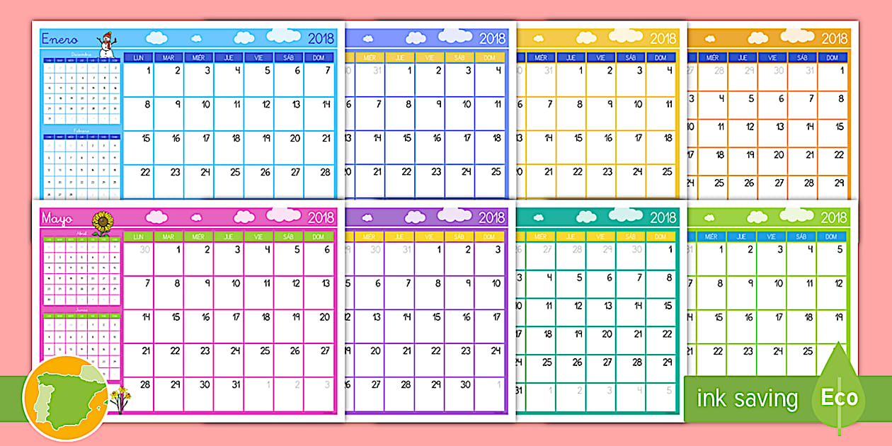 Calendario Anual Temático (Teacher-Made) - Twinkl