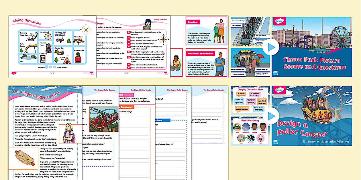 ESL Theme Park Lesson Pack (teacher made) - Twinkl
