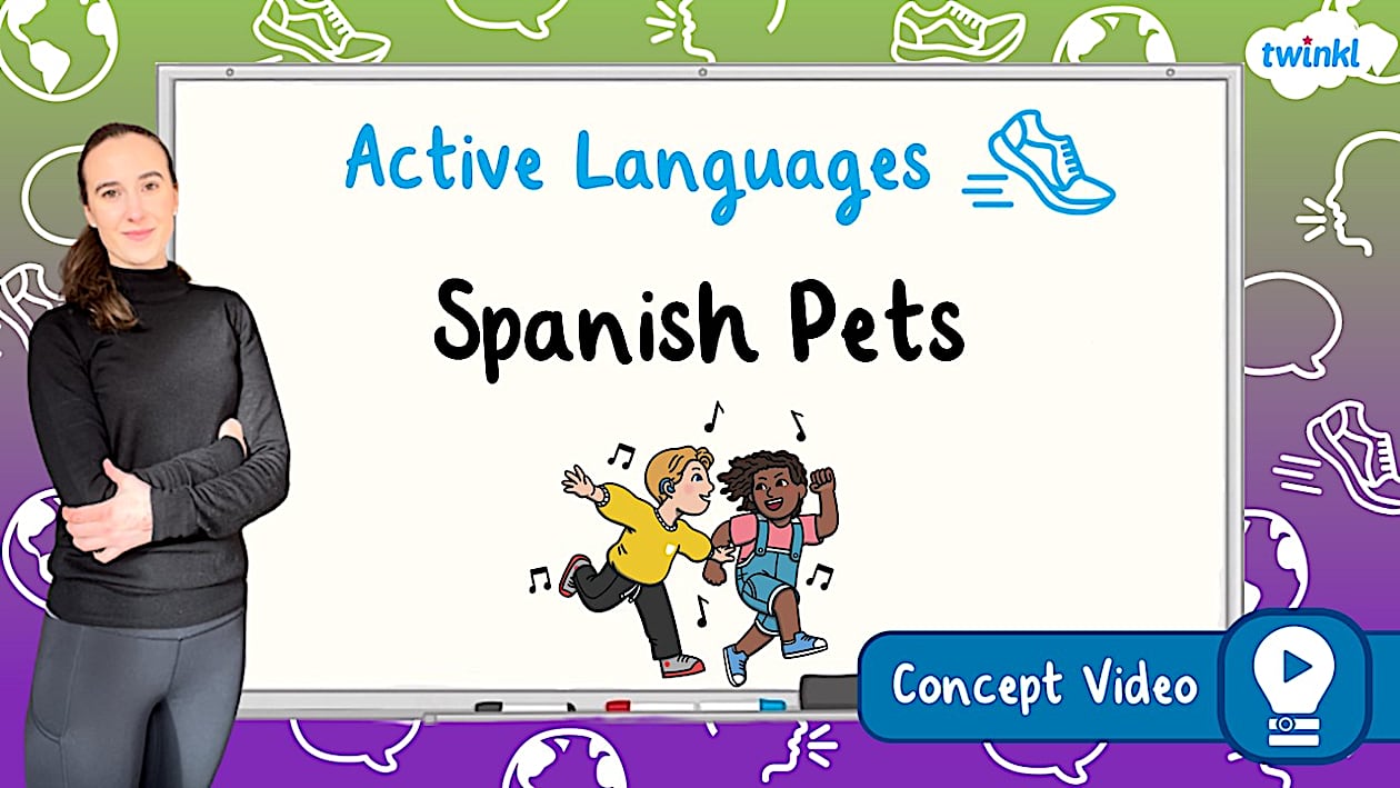 👉 Pets in Spanish | Active Languages Concept Video