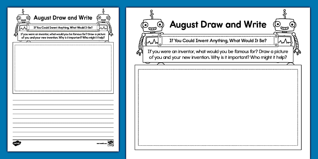 August Draw & Write Prompt for K-2nd Grade (Teacher-Made)