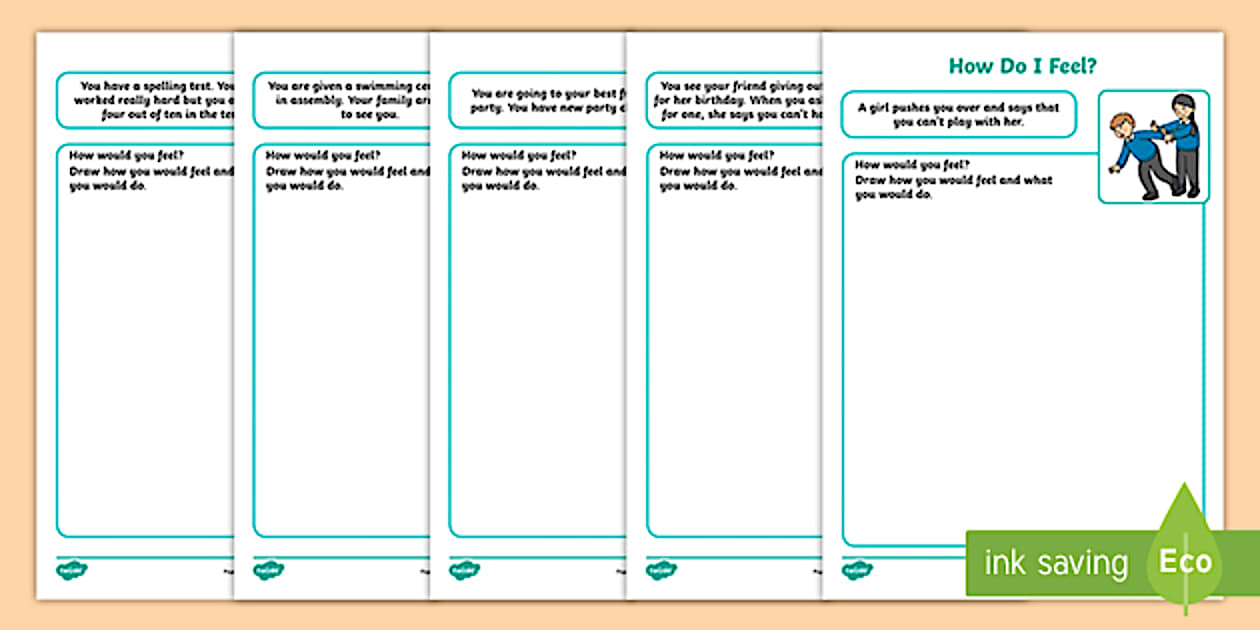 How Do I Feel? Worksheet (teacher made) - Twinkl