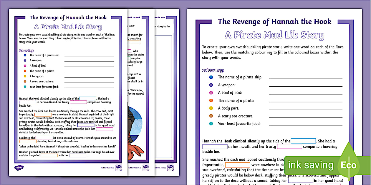 International Talk Like a Pirate Day Mad Libs