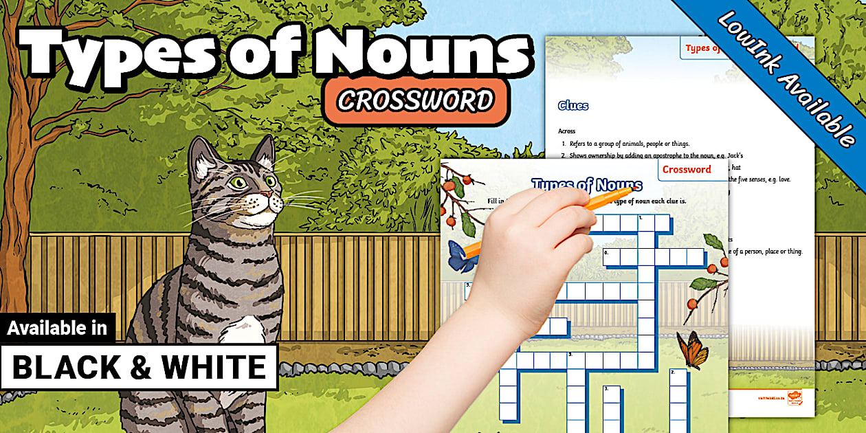 IP English Types of Nouns – Crossword (CAPS Aligned)