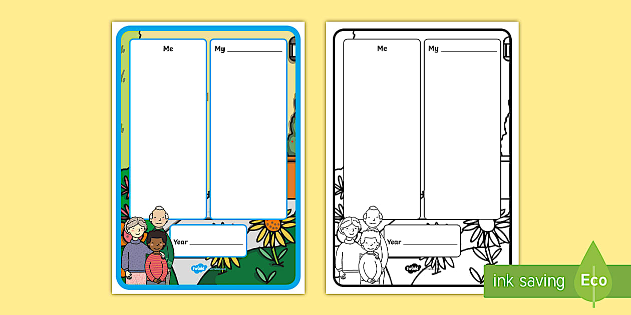 KS1 Grandparents Day Book Cover (teacher made) - Twinkl