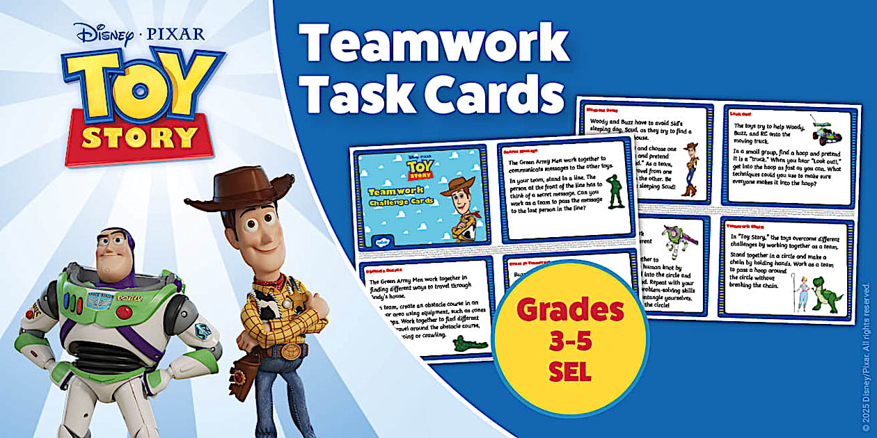Toy Story: Teamwork Task Cards for 3rd-5th Grade