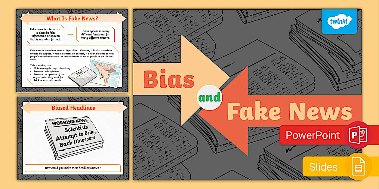 Bias and Fake News PowerPoint & Google Slides for 6th-8th Gr