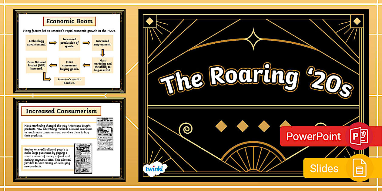 The Roaring '20s PowerPoint & Google Slides for 6th-8th Grade