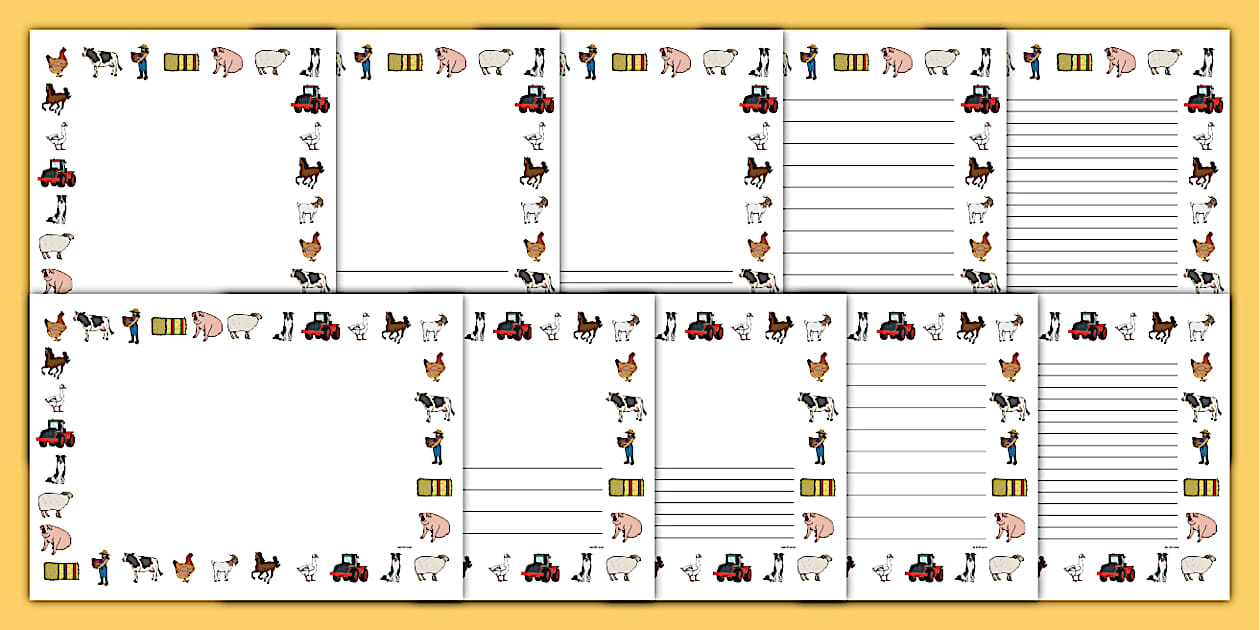 Farm Page Borders | On the Farm | Twinkl - Twinkl