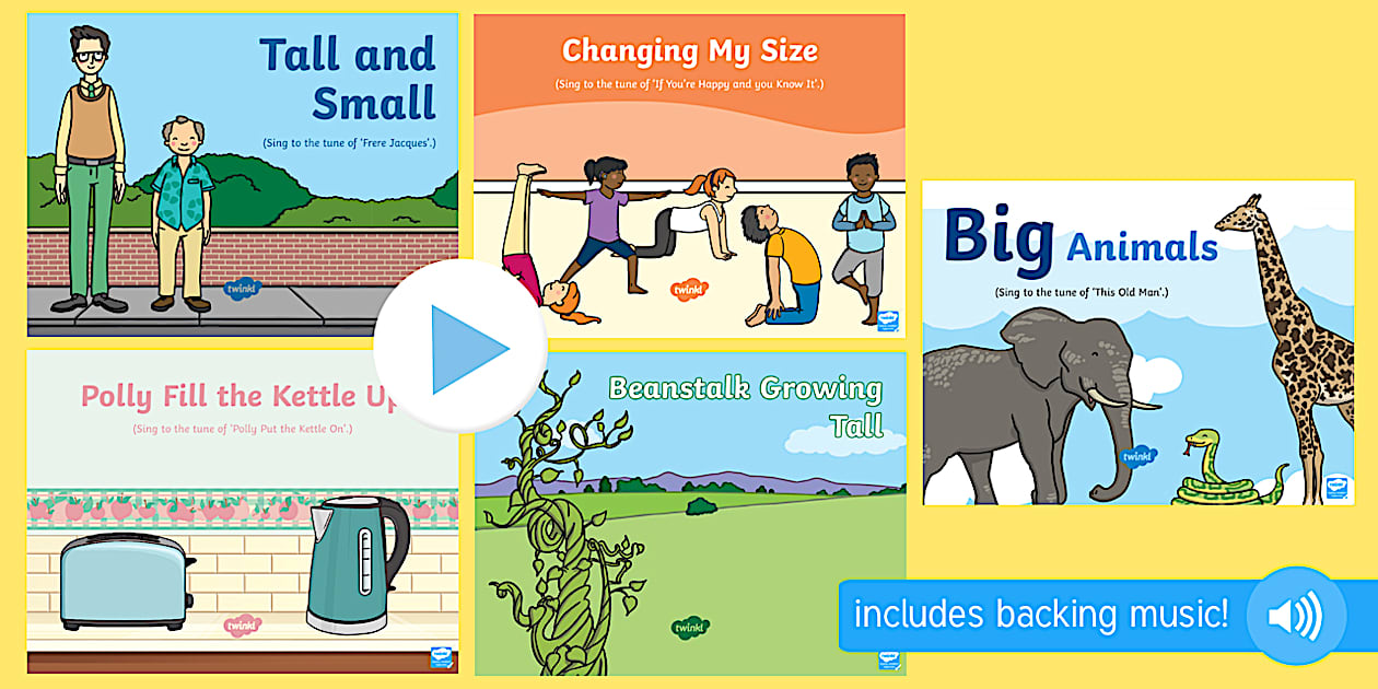 Height, Length, Weight, and Capacity Songs and Rhymes PowerPoints Pack