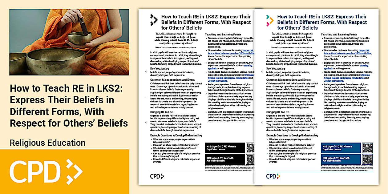 How to Teach RE in LKS2: Express Their Beliefs in Different Forms, With