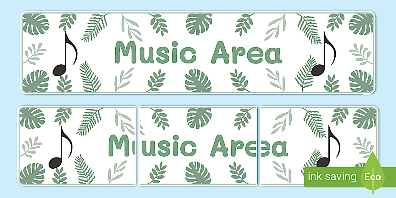 Botanical-Themed Music Area Display Banner (Teacher-Made)