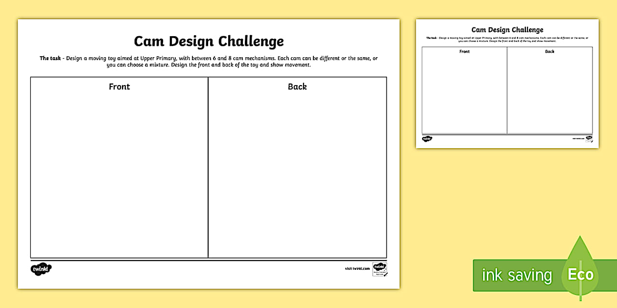 Cam Design Challenge Activity (Teacher-Made) - Twinkl