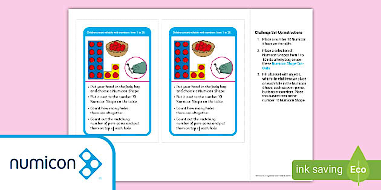 EYFS Maths Counting Challenge: Number Shapes to 20 IKEA Tolsby/Fiestad ...