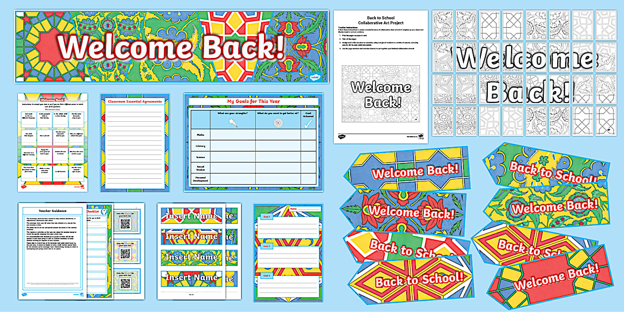Back to School Resource Pack - Bright Colours (teacher made)