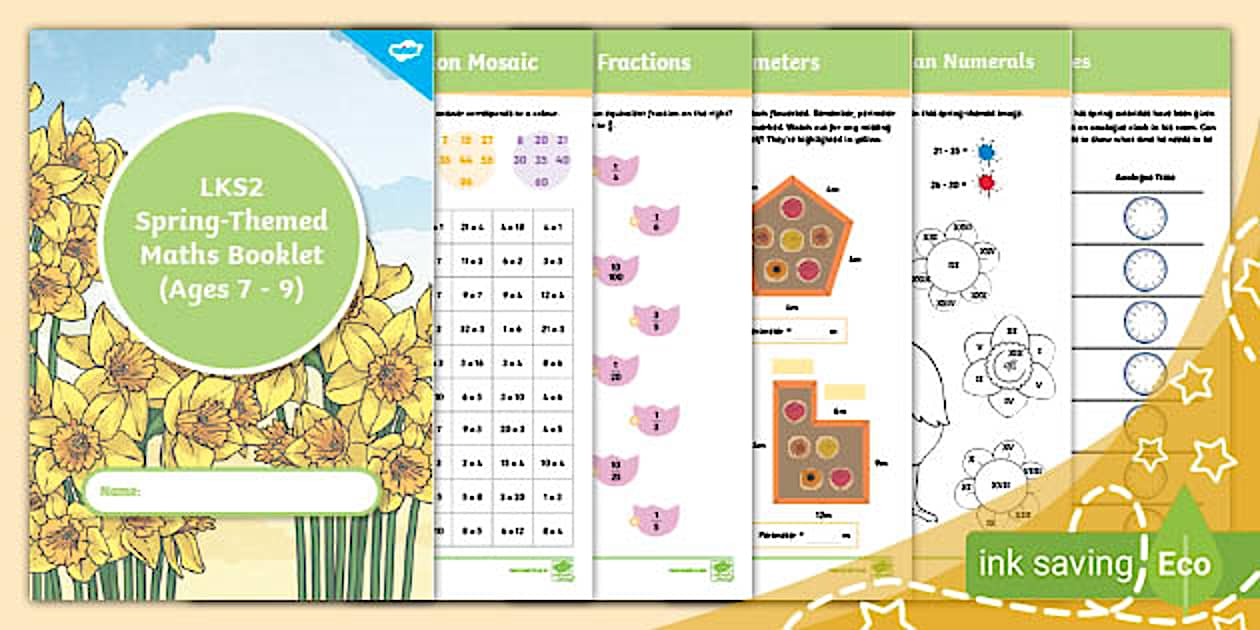 KS2 Spring Maths Activity Booklet (Ages 7 - 9) - Twinkl