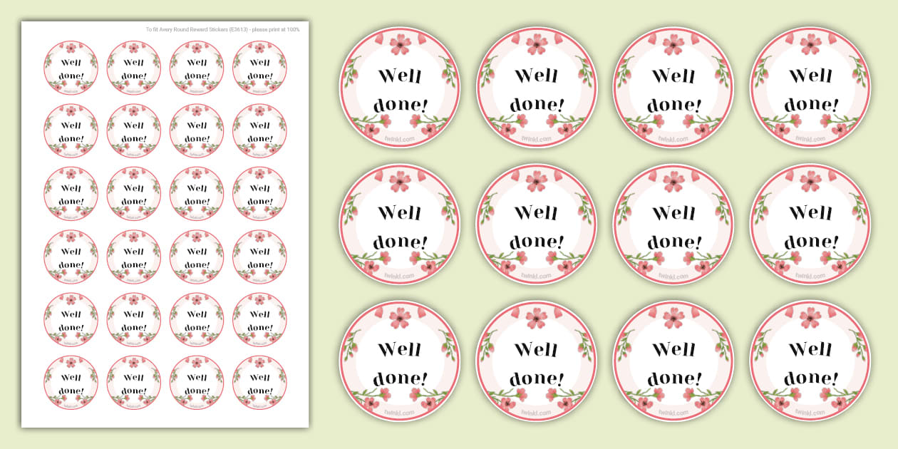 Sakura-Themed Well Done! Stickers