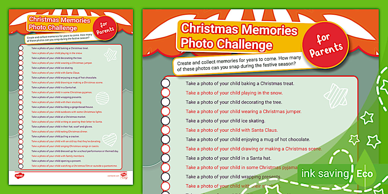 Christmas Memories Photo Challenge for Parents - Twinkl